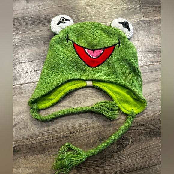 The Muppets | Accessories | Kermit The Frog Face Knit Hat Beanie ...